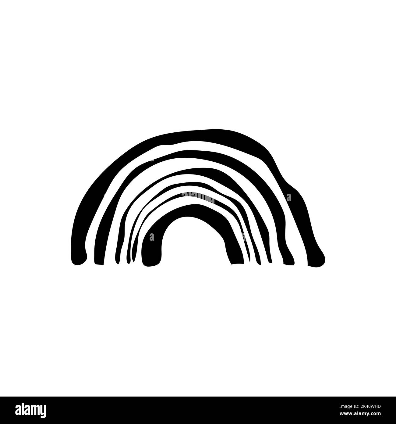 Geometric minimalist landscape Black and White Stock Photos & Images ...