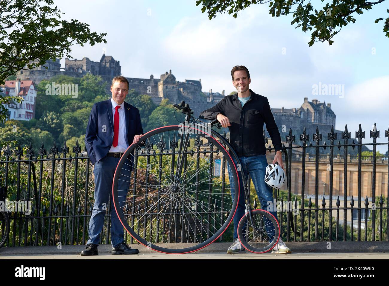 Edinburgh Scotland, UK 29 September 2022. Endurance cyclist Mark ...