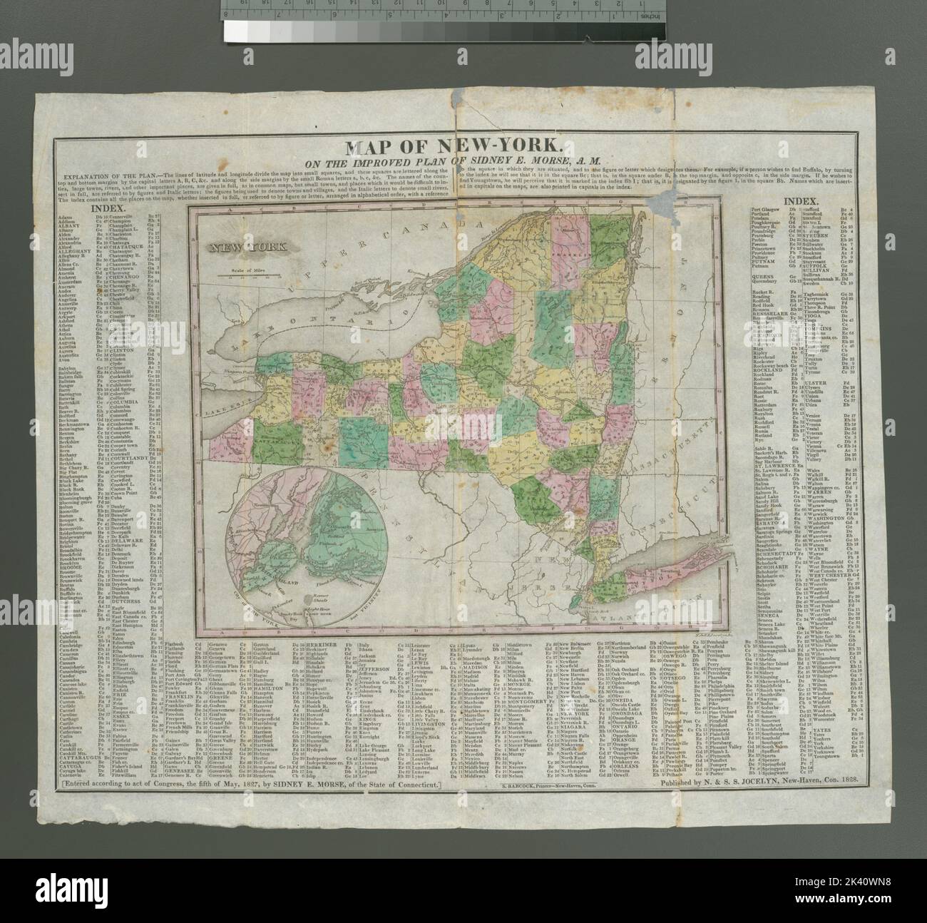 Map of New-York : on the improved plan of Sidney E. Morse ; N. & S.S ...