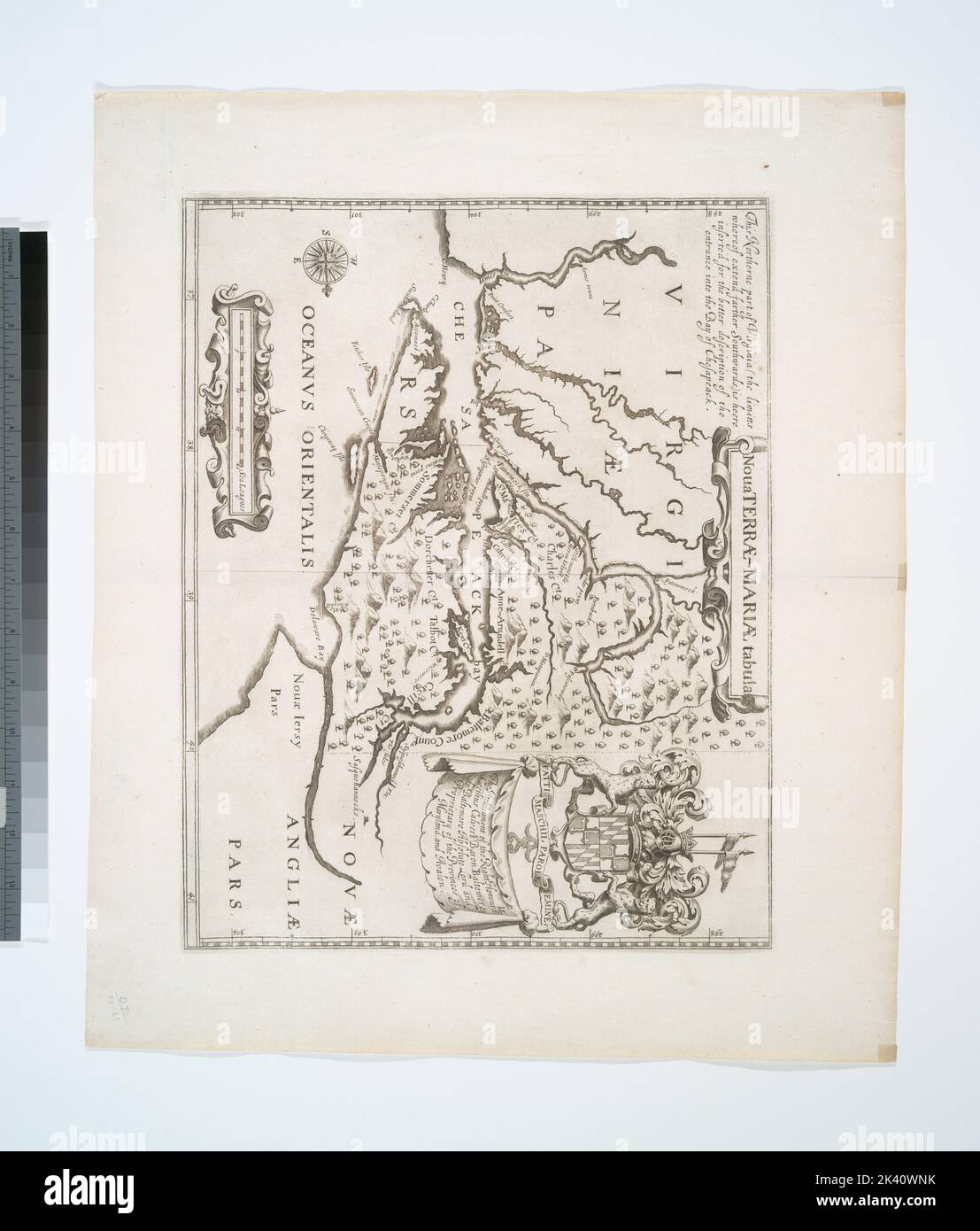 Noua Terrae-Mariae tabula. Cartographic. Maps. 1635. Lionel Pincus and ...