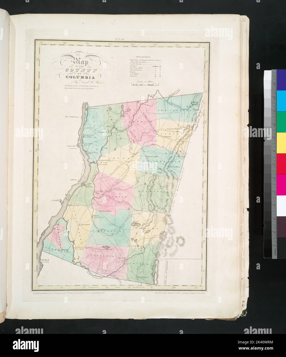 Map of the county of Columbia Cartographic. Atlases, Maps. 1829. Lionel ...