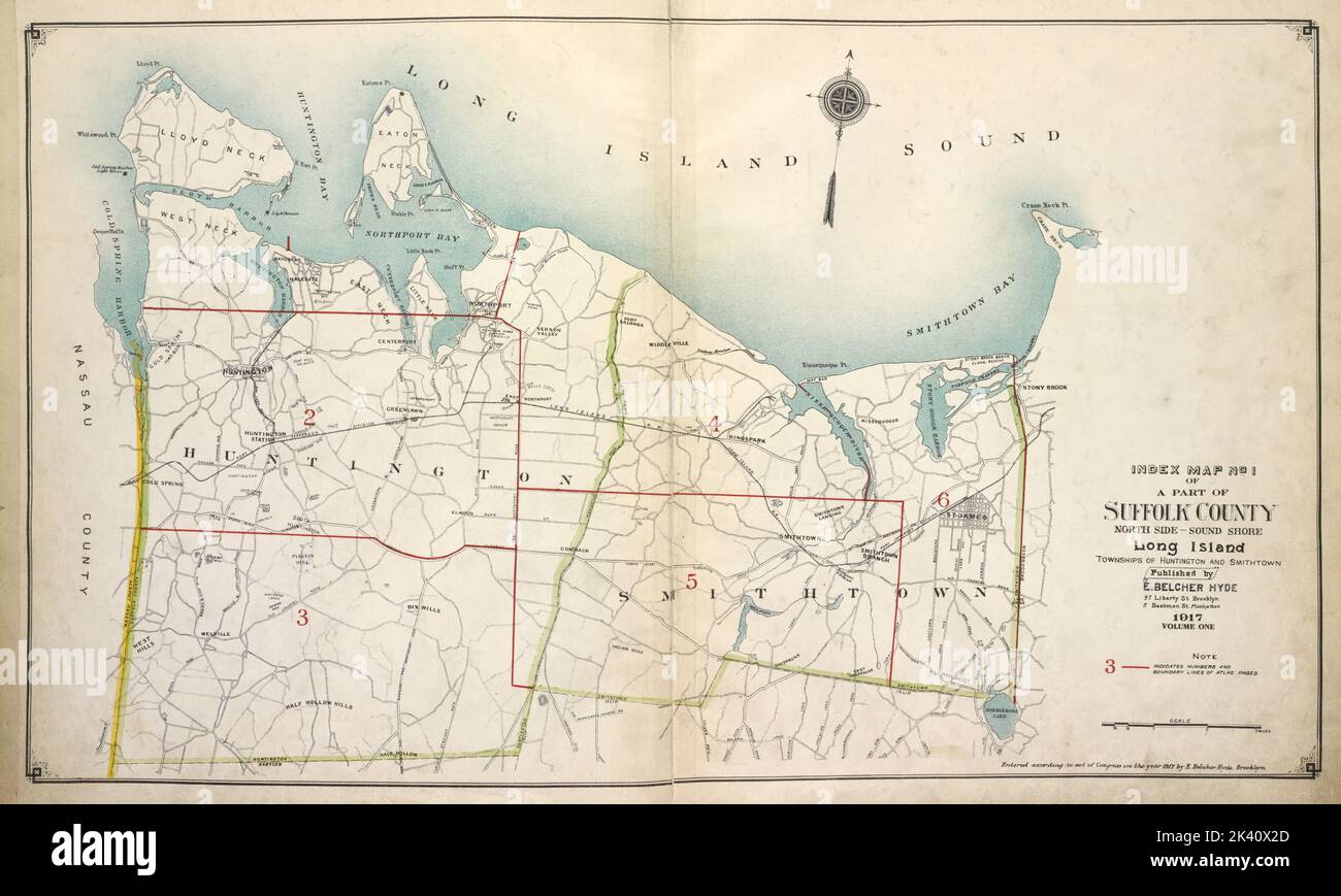 Index Map No. 1 of a part of Suffolk County. North Side - Sound Shore ...