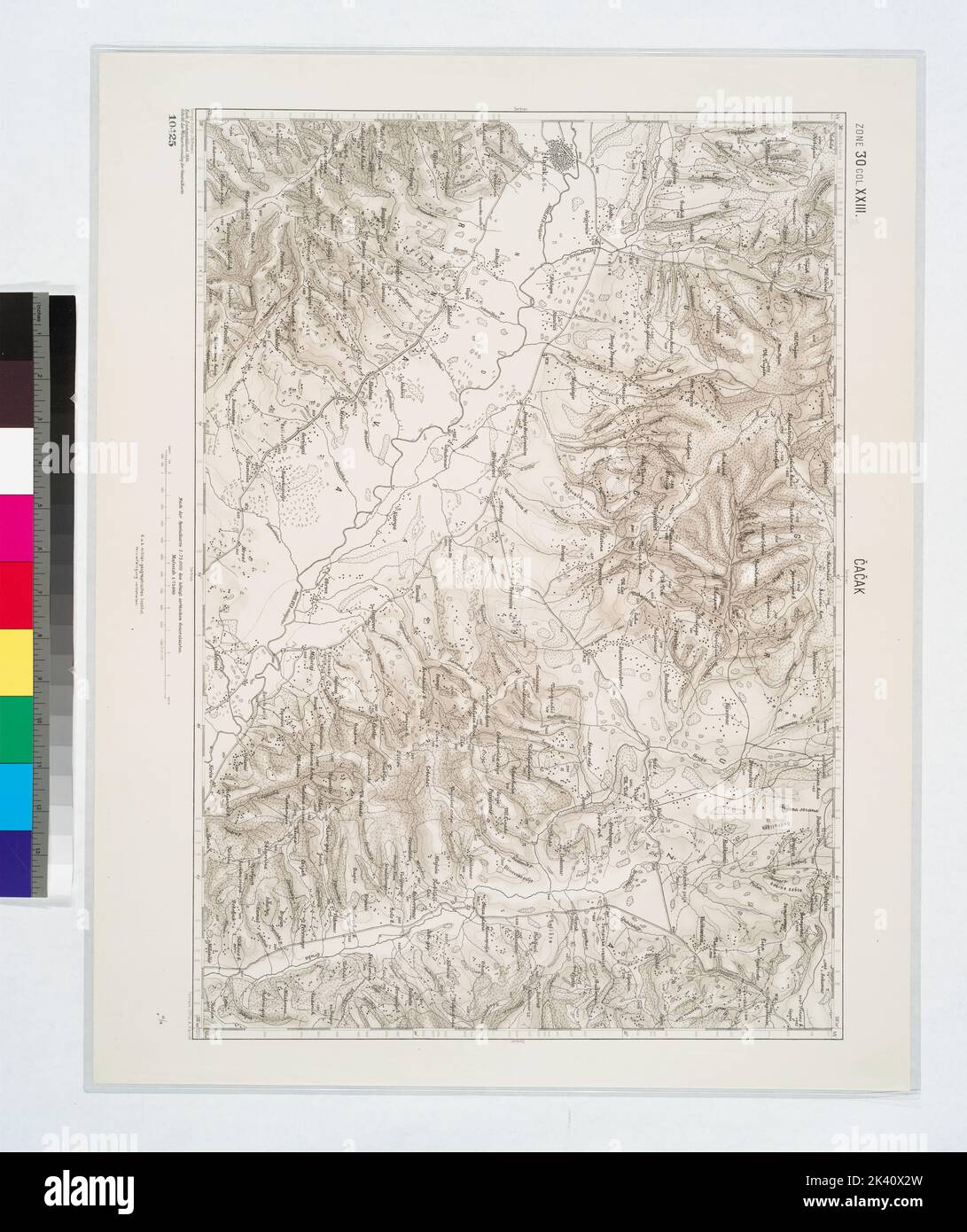 Cacak. Cartographic. Maps, Topographic maps. 1900. Lionel Pincus and ...