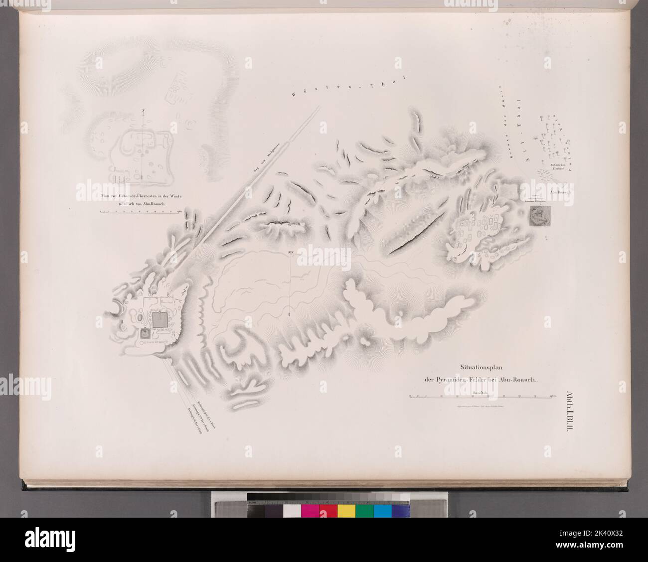 Situationsplan der Pyramiden-Felder bei Abu-Roasch Abû Rawwâsh Site ...