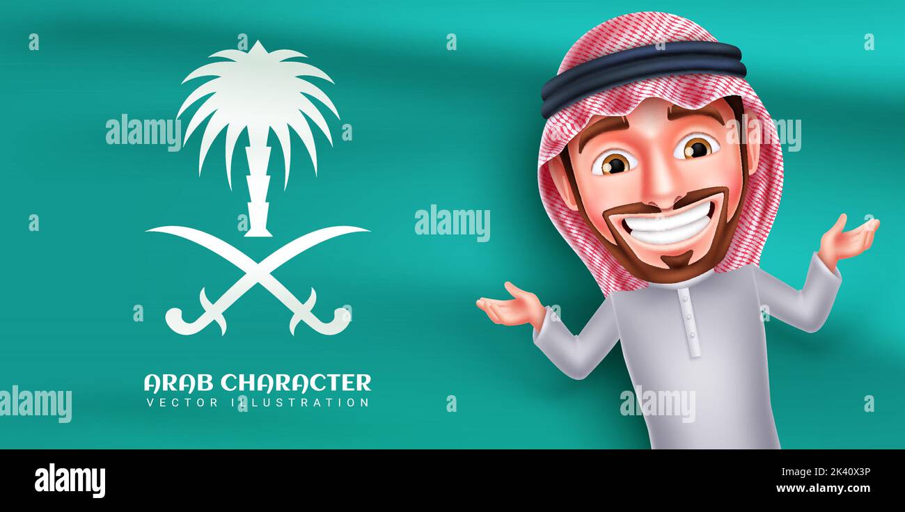 Arab saudi man character vector design. Arabian manager business man ...