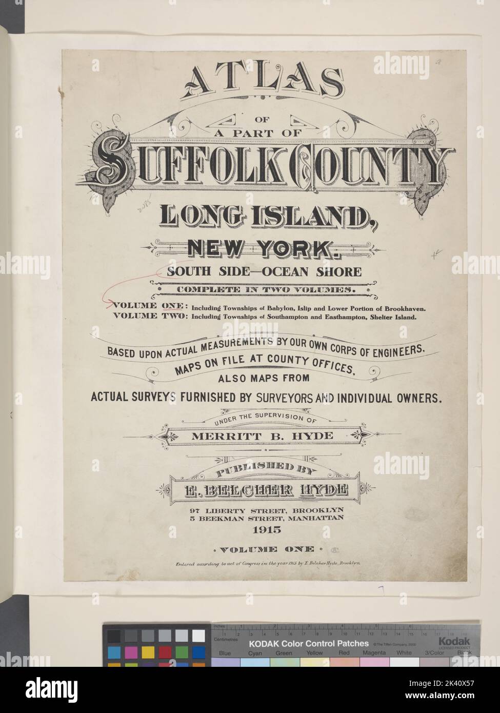 Atlas of a part of Suffolk County, Long Island, New York. South Side ...