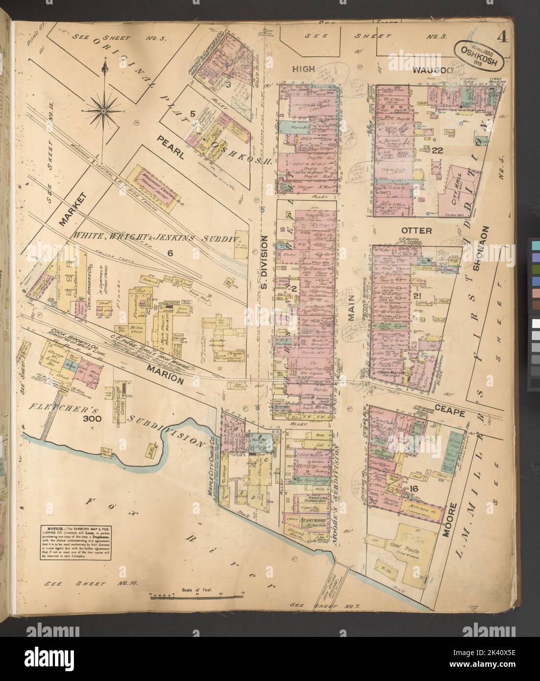 1885 fire map hi-res stock photography and images - Alamy