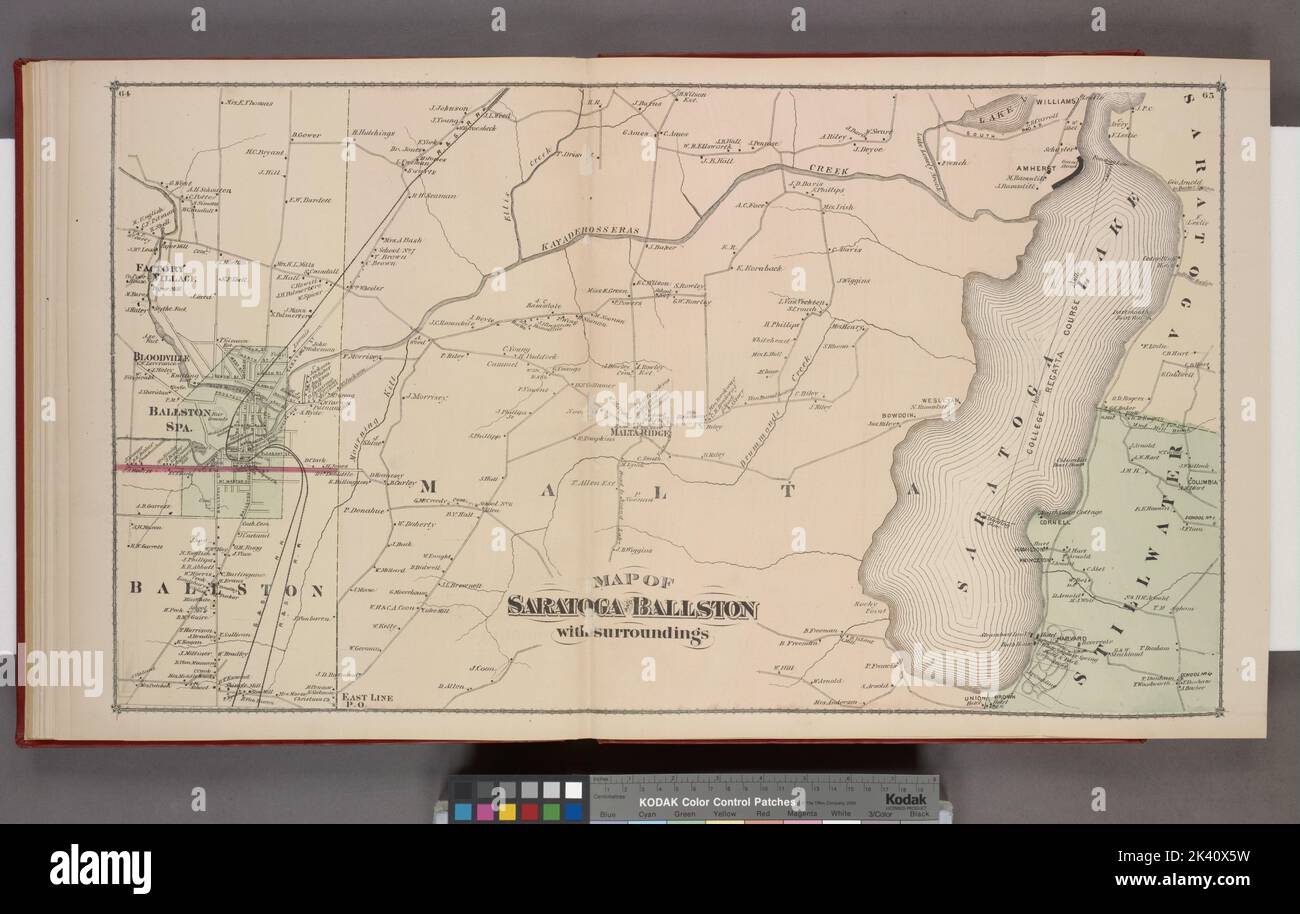 Map of Saratoga and Ballston with Surroundings Cartographic. Atlases ...