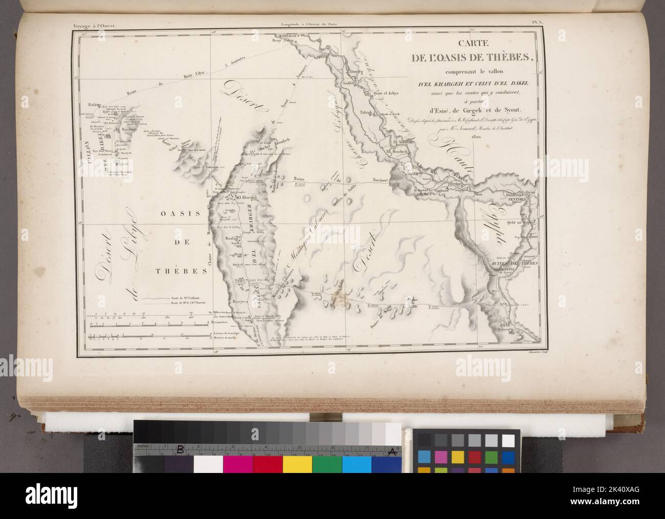 Carte de l'oasis de Thèbes, ... Cailliaud, Frédéric, 1787-1869 ...