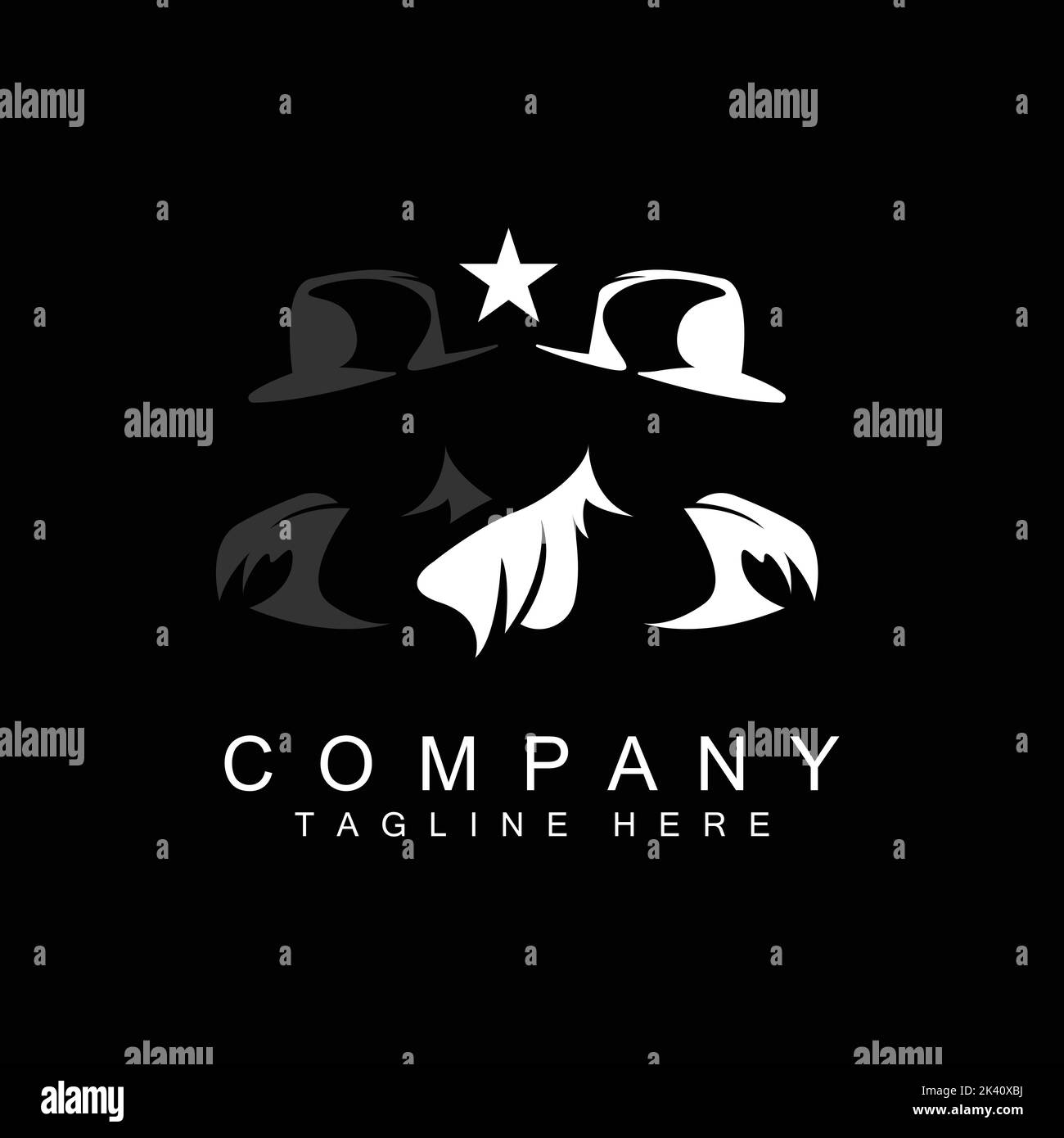 Detective Man Logo Design, Mafia Detective Fashion Tuxedo And Hat ...