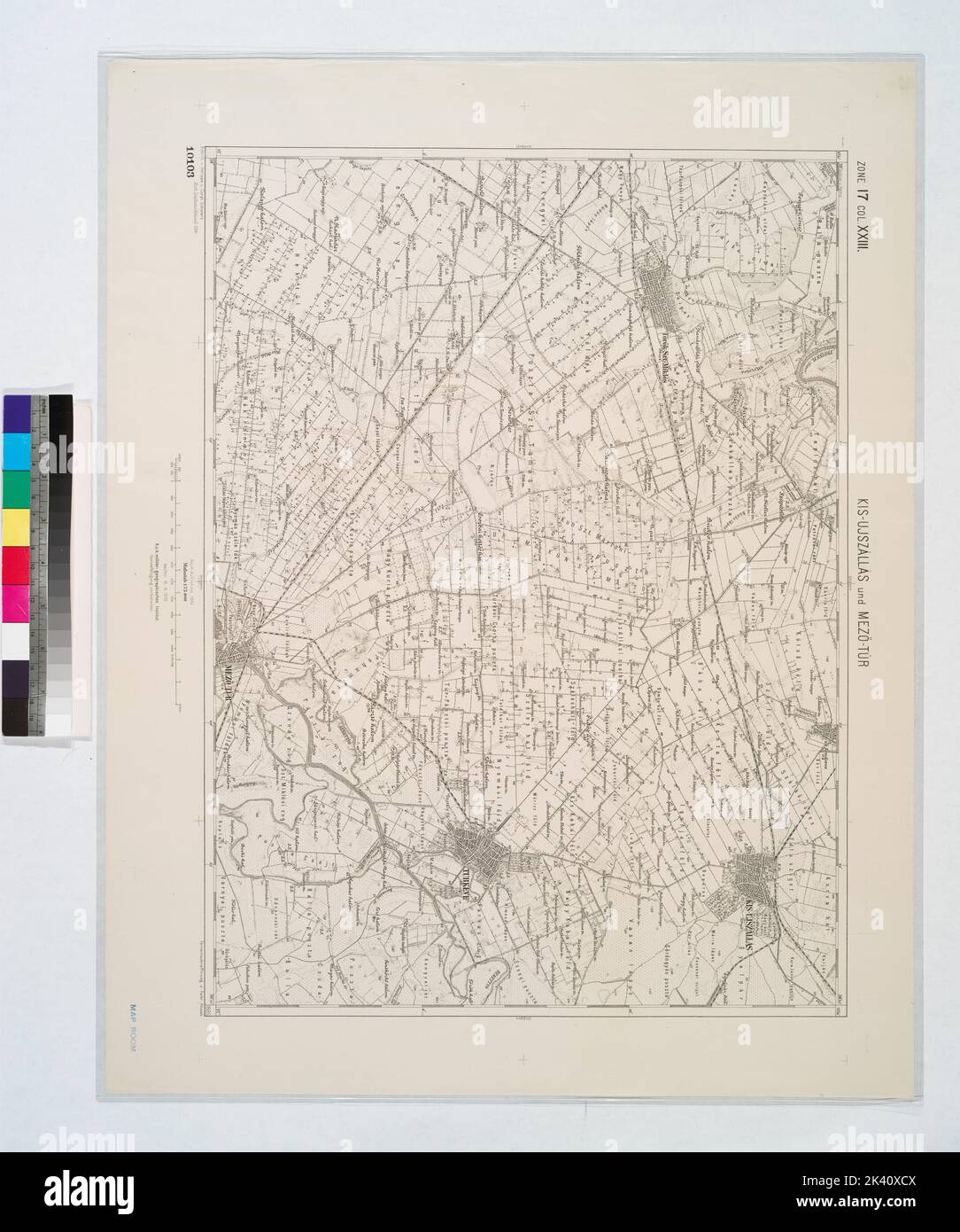 Kis-Ujszallas und Mezo-Tur. Cartographic. Maps, Topographic maps. 1905 ...