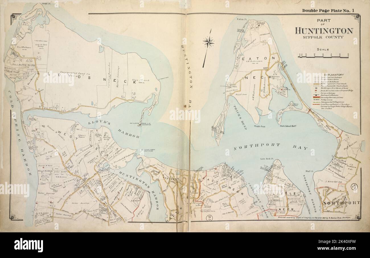 Part of Huntington Suffolk County Cartographic. Atlases, Maps. 1915 ...
