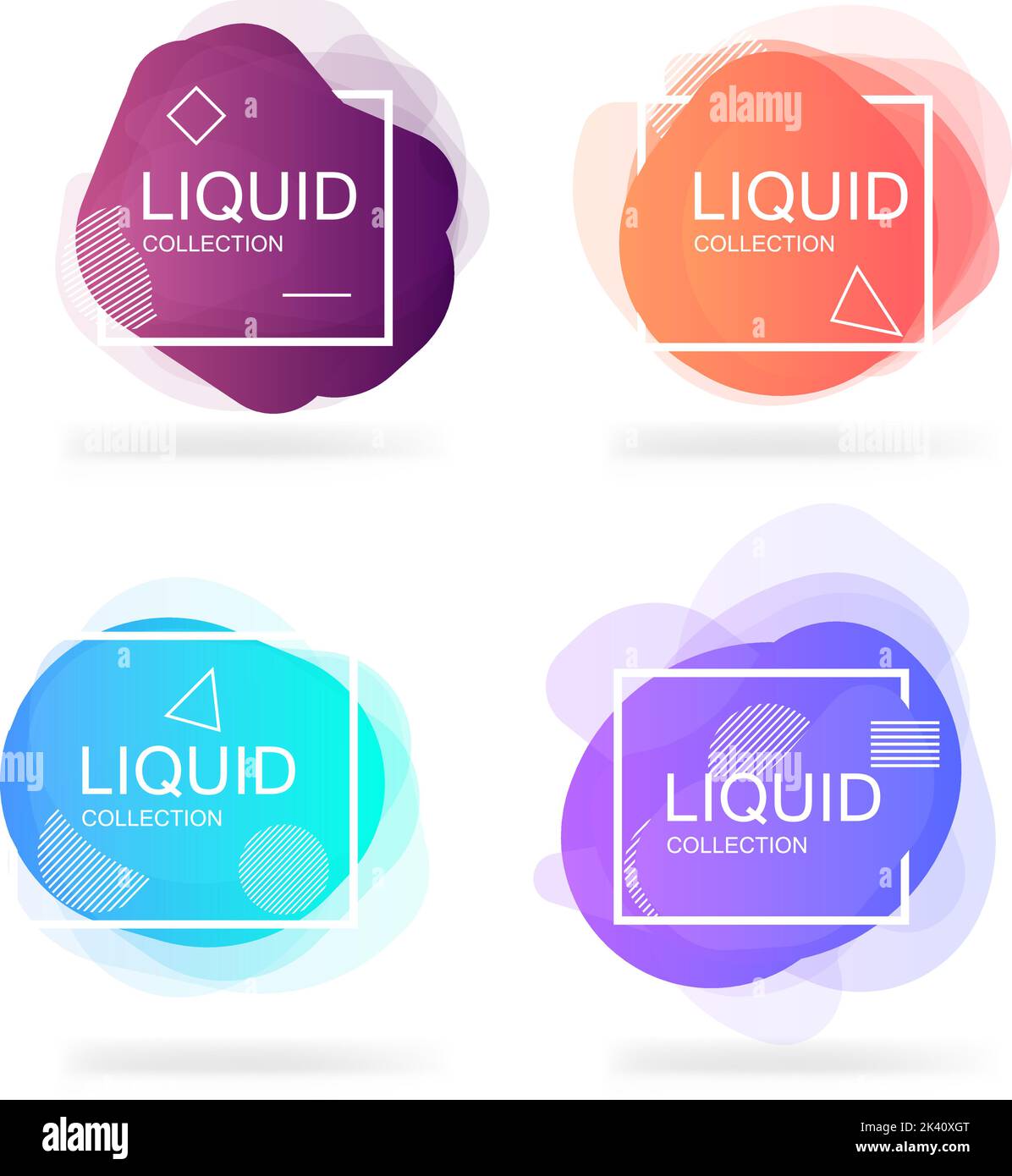 stylish abstract modern liquid collection template for sales gradient ...