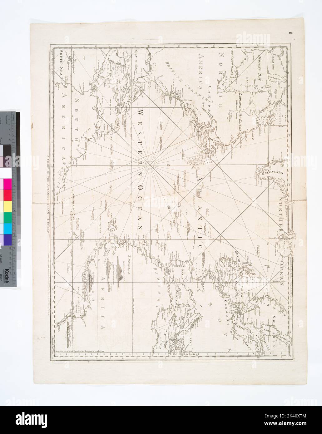 A chart of the Atlantic Ocean. I sheet. Cartographic. Maps. 1775-02-20 ...
