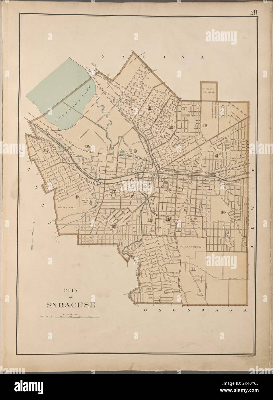 New York State, Plate No. 28 Map of City of Syracuse Cartographic ...