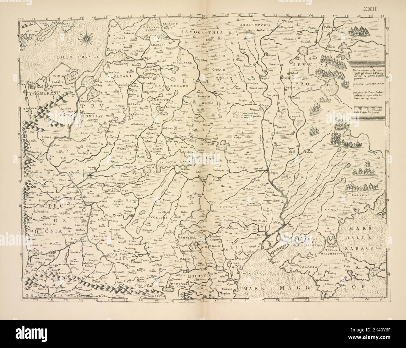 Pol'sha Ia. Gastal'di 1567g. Etr.14 Poland by Ia. Gastaldi, 1567. P.14 ...