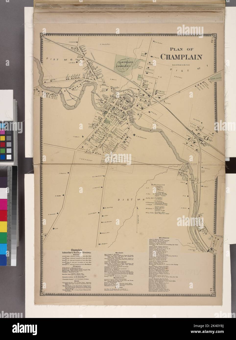 Plan of Champlain Village; Champlain Subscriber's Business Directory ...