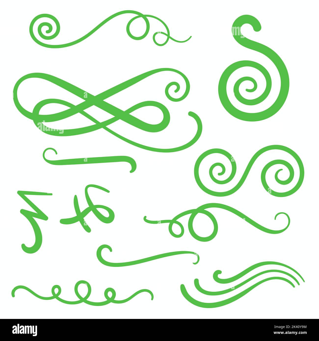 Green Swirls Swash Logo Ornament Design Stock Vector Image & Art - Alamy
