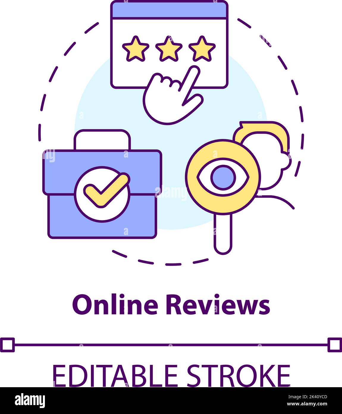 Online reviews concept icon Stock Vector Image & Art - Alamy