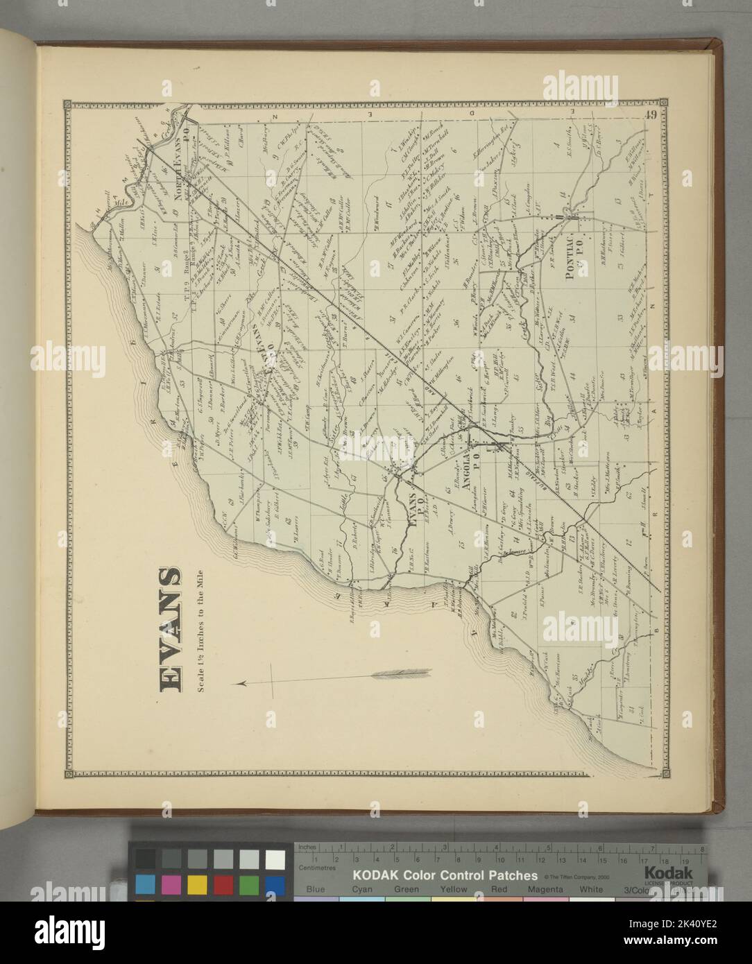 Evans Township Cartographic. Atlases, Maps. 1866. Lionel Pincus and ...