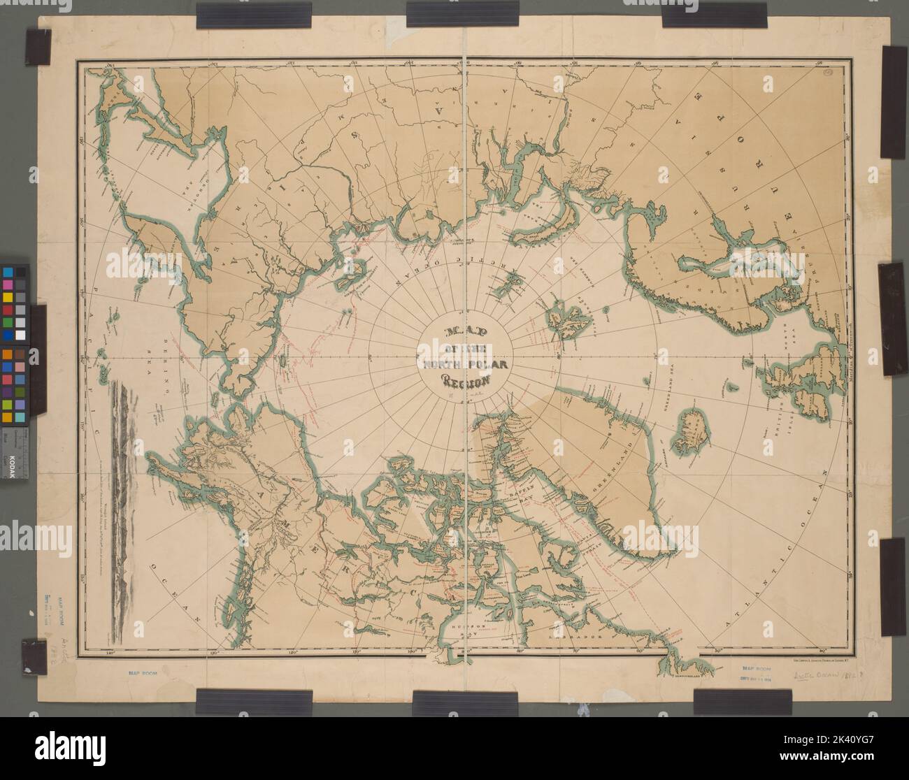 Map of the North Polar Region 1882. Van Campen & Johnson. Cartographic ...