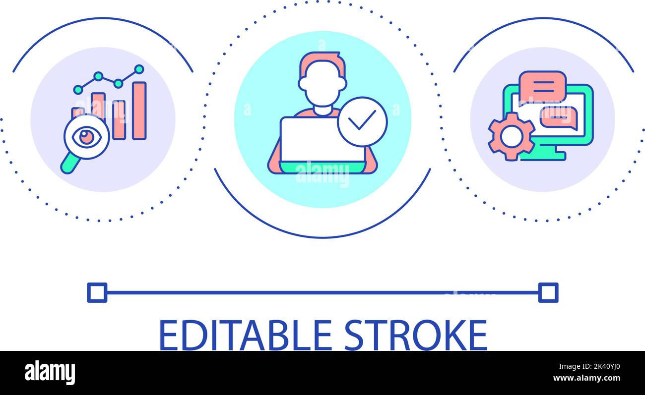 Remote data analysing loop concept icon Stock Vector Image & Art - Alamy