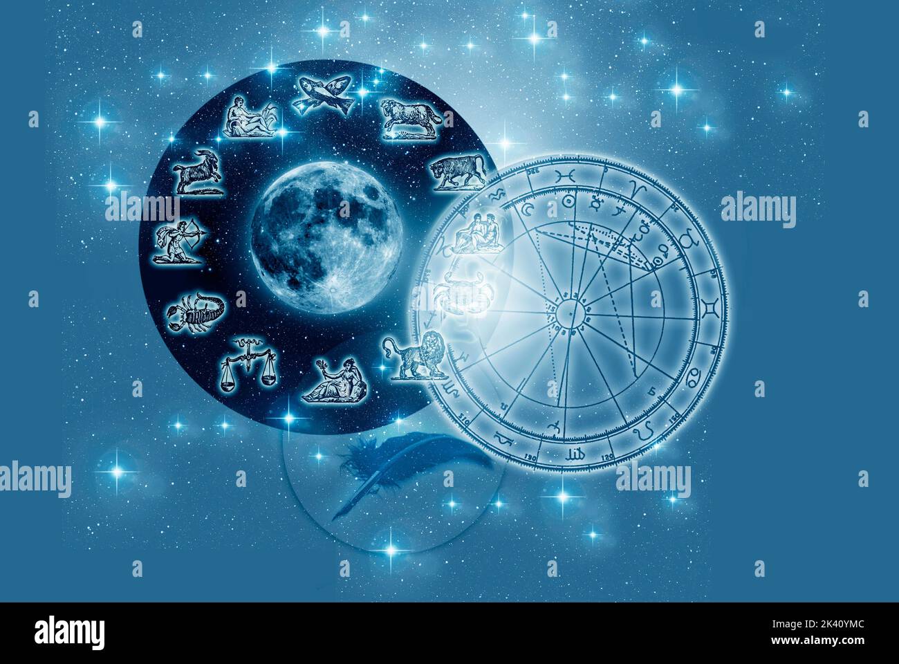 astrology backdrop as wall art Stock Photo - Alamy
