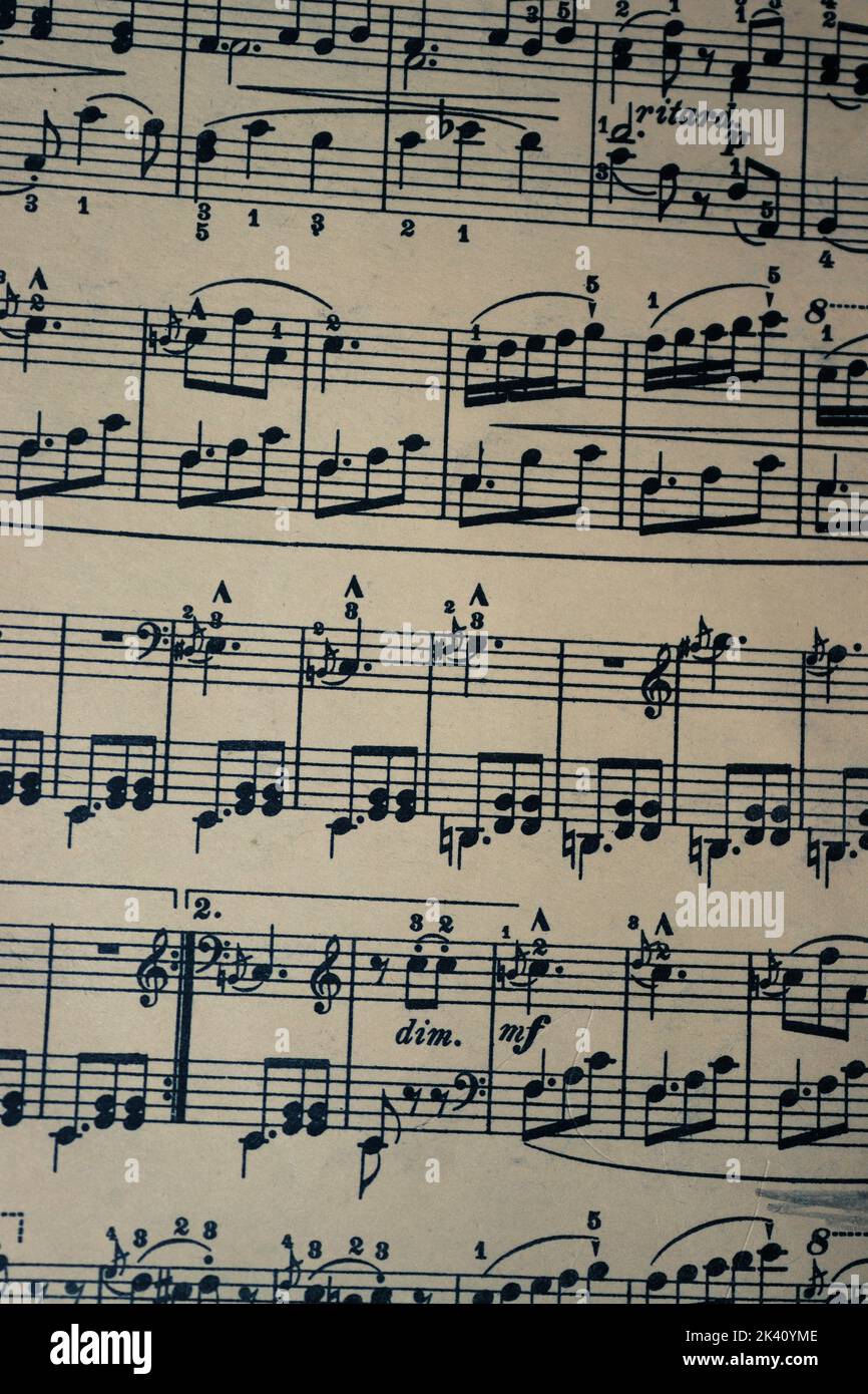 Various musical scores from a traditional Serbian song Stock Photo - Alamy