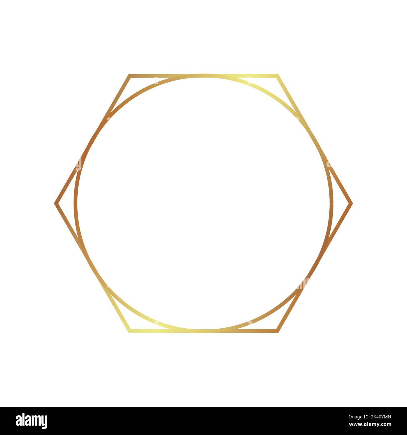 Gold frame border golden vector thin boarder element Stock Vector Image ...