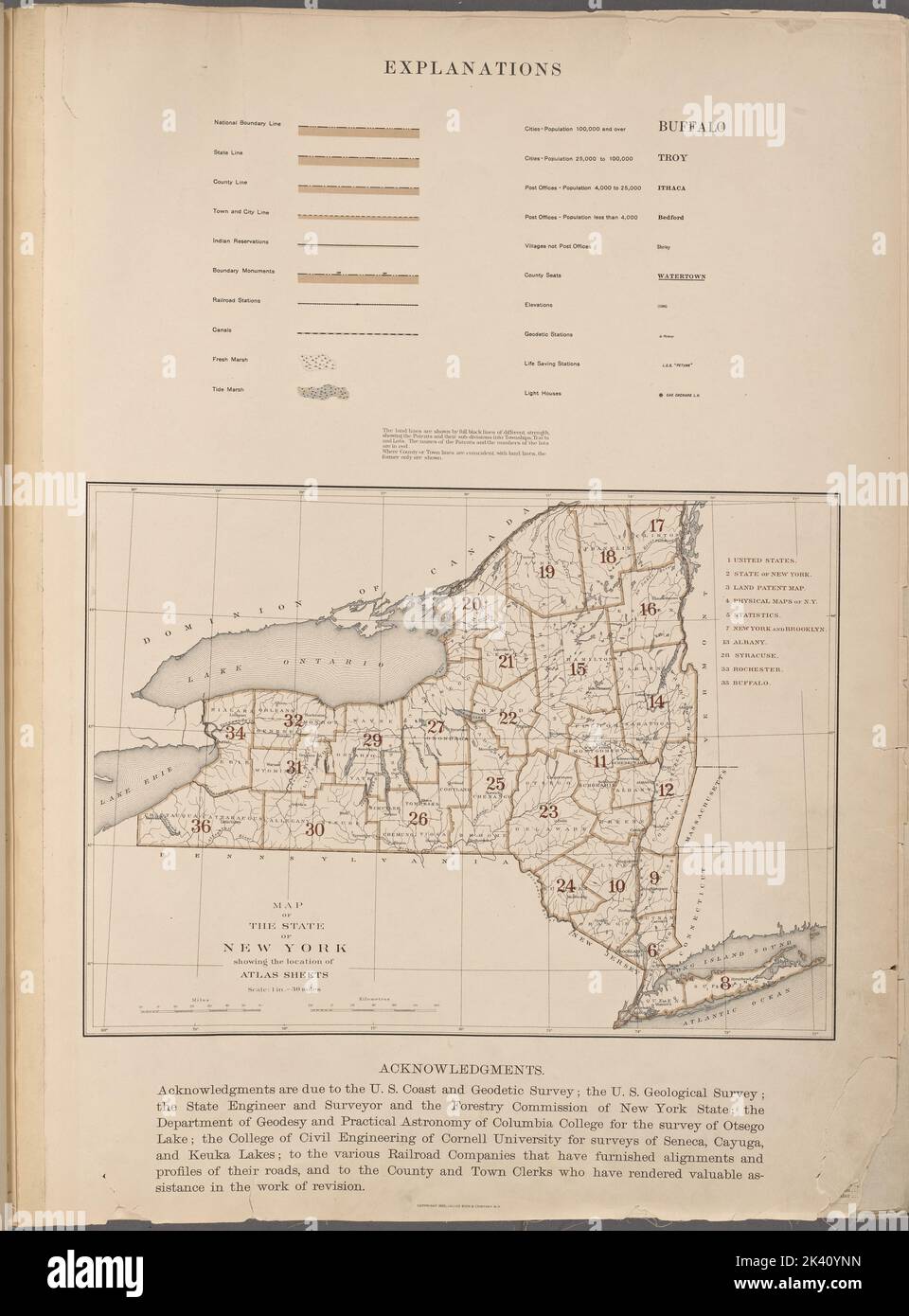 Explanations Cartographic. Atlases, Maps. 1895. Lionel Pincus and ...