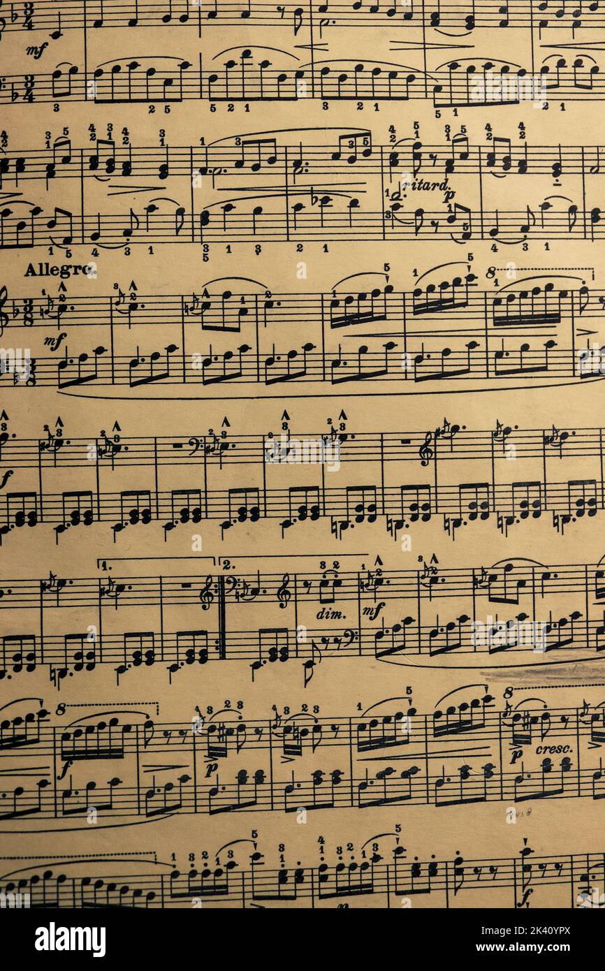 Various musical scores from a traditional Serbian song Stock Photo - Alamy