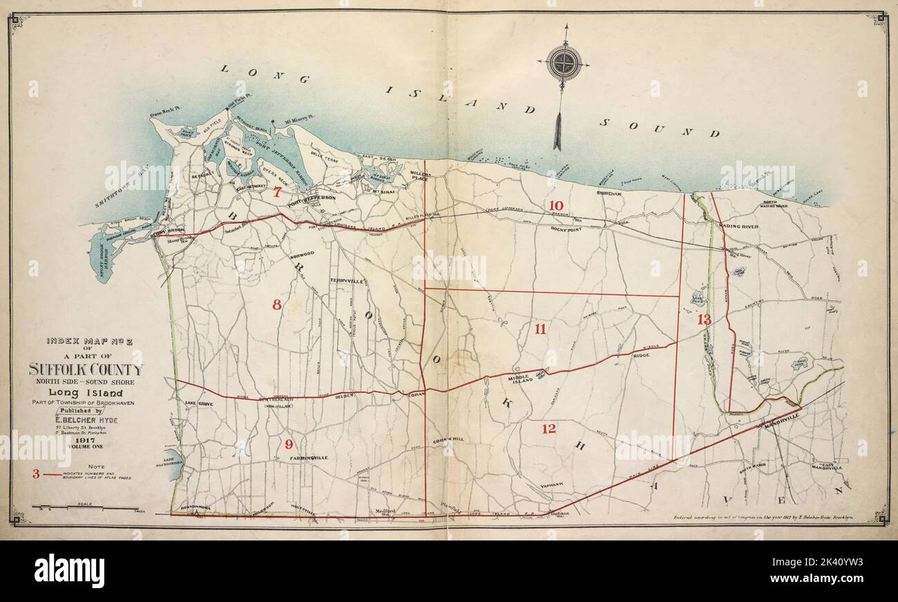 North shore long island map hi-res stock photography and images - Alamy