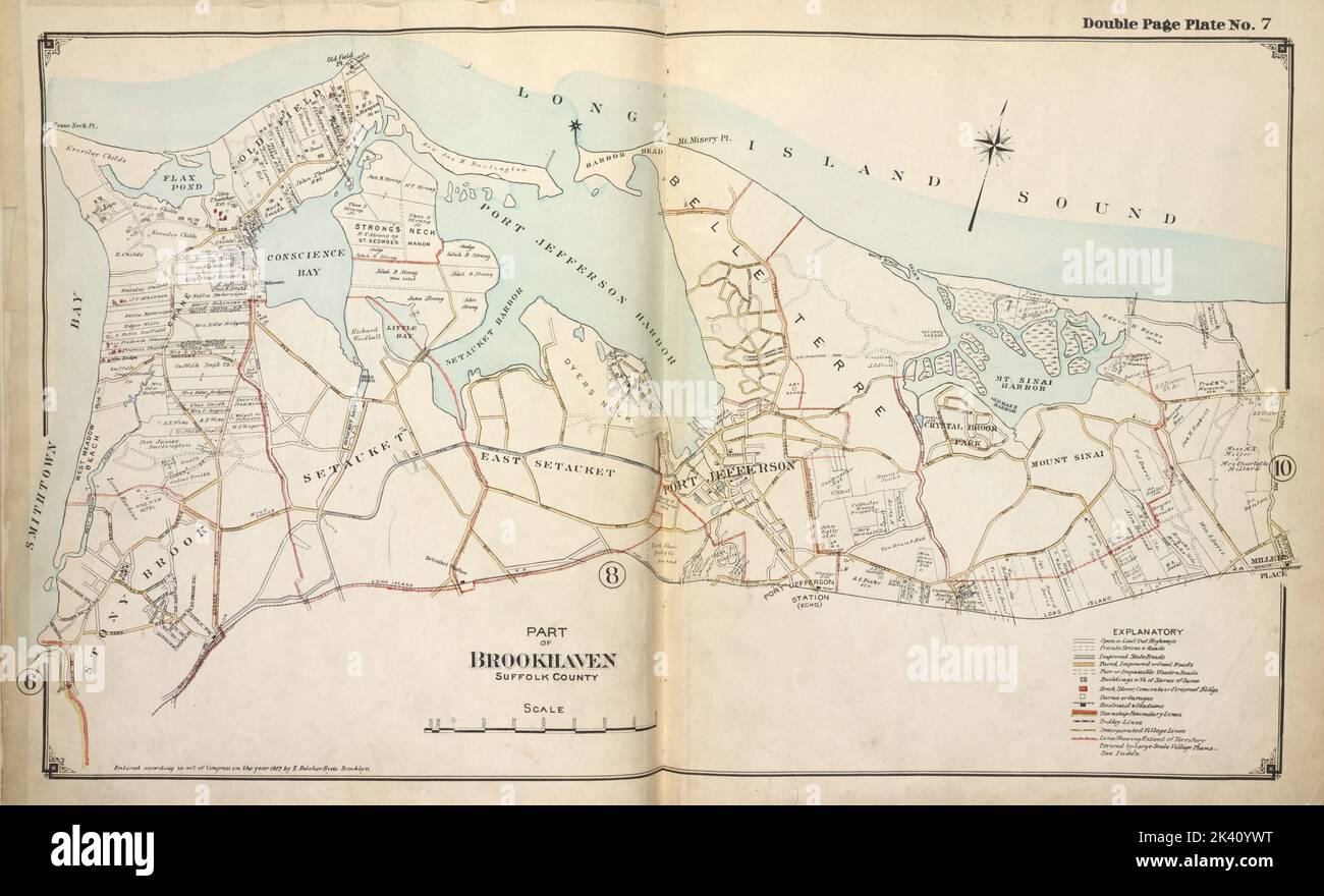Part of Brookhaven Suffolk County Cartographic. Atlases, Maps. 1915 ...