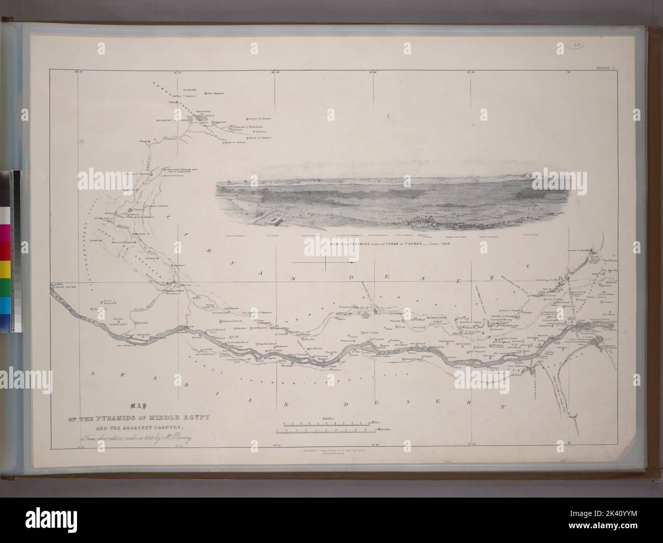 Map of the pyramids of Middle Egypt and the adjacent country. From ...