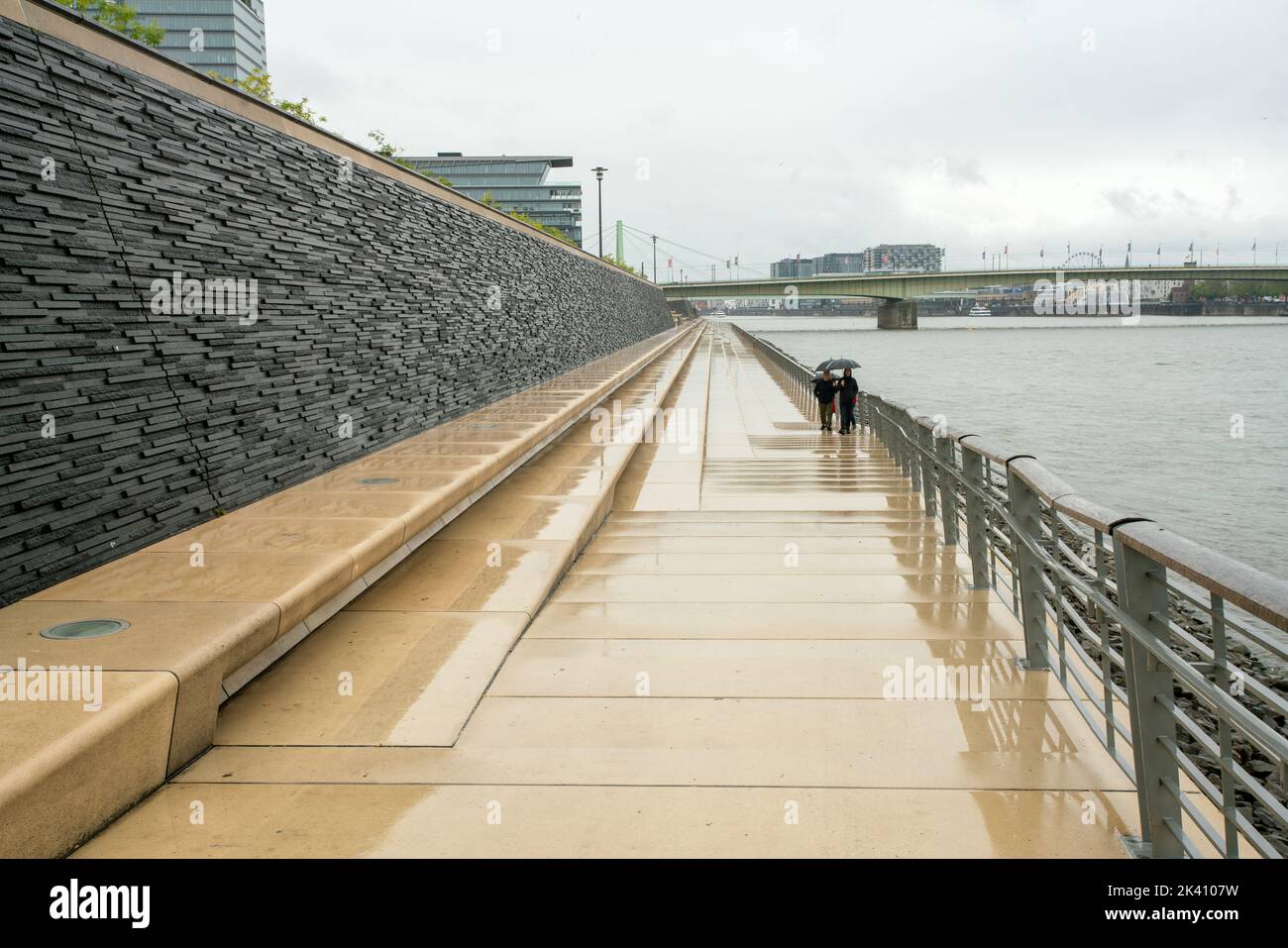09-20-2022 Cologne , Germany. New Embankment in Cologne - a little ...