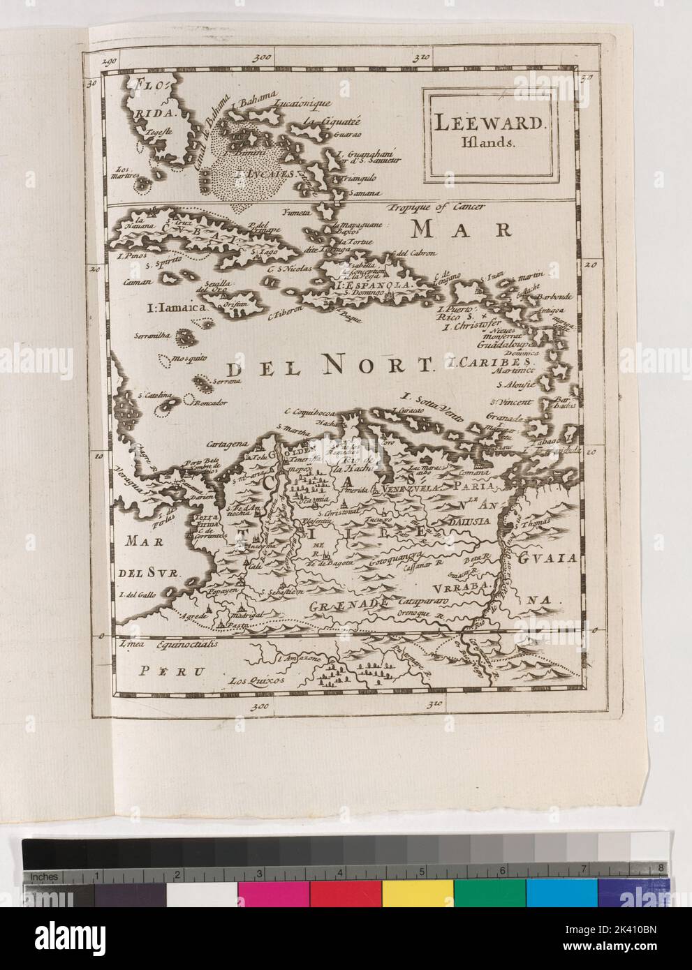 Leeward islands map 17th century hi-res stock photography and images ...
