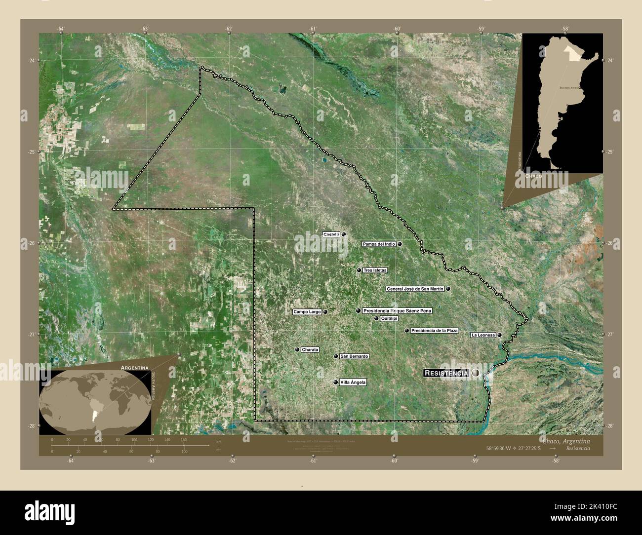 Chaco map vector Stock Vector Images - Alamy