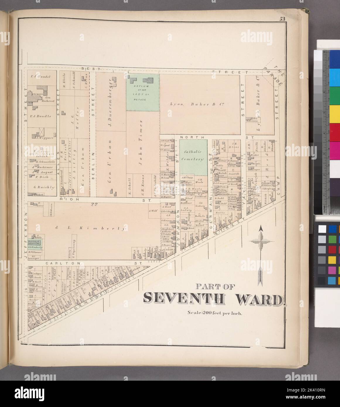 Part of Seventh Ward. Cartographic. Maps. 1872. Lionel Pincus and ...