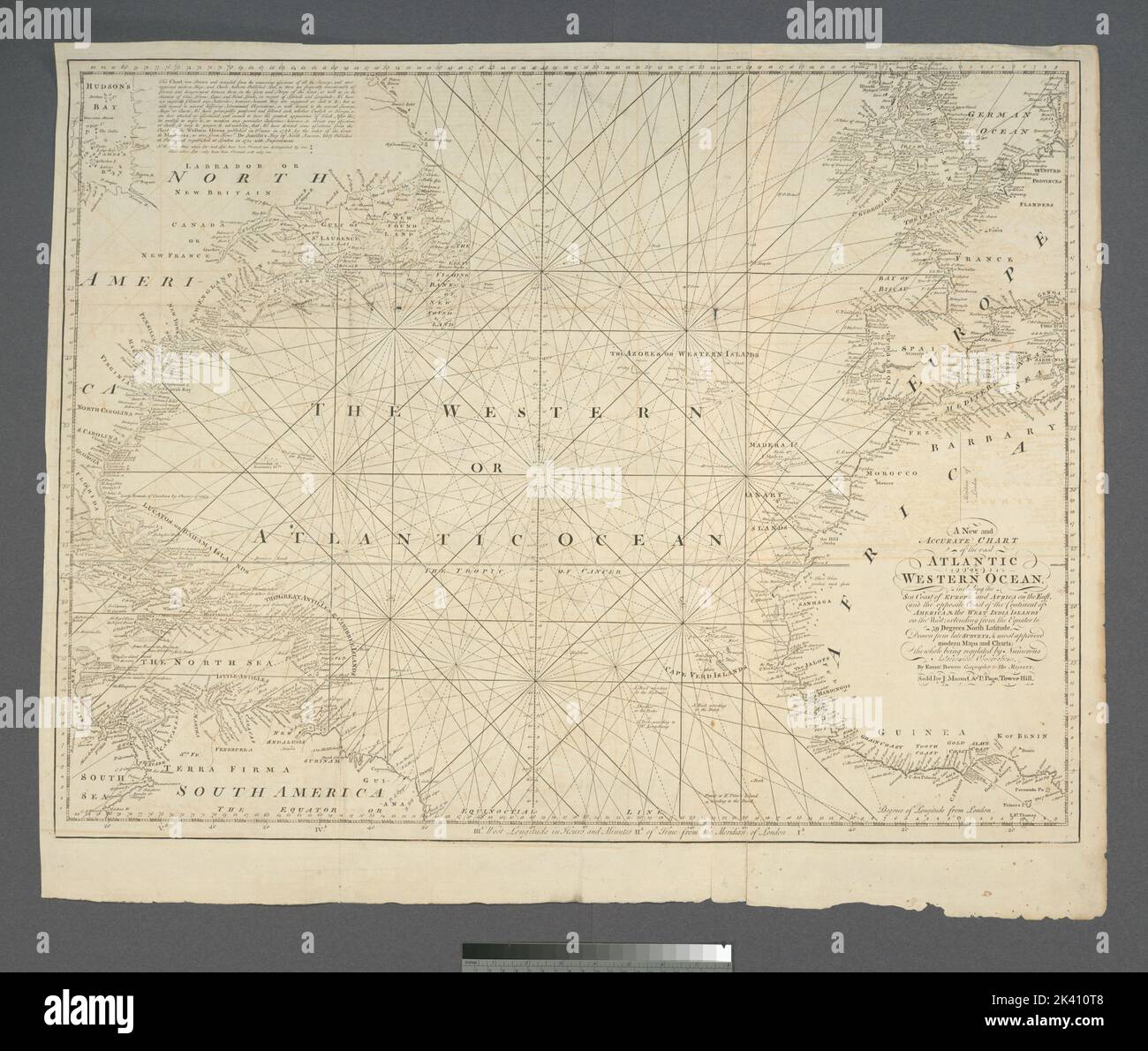 A new and accurate chart of the vast Atlantic or Western Ocean ...