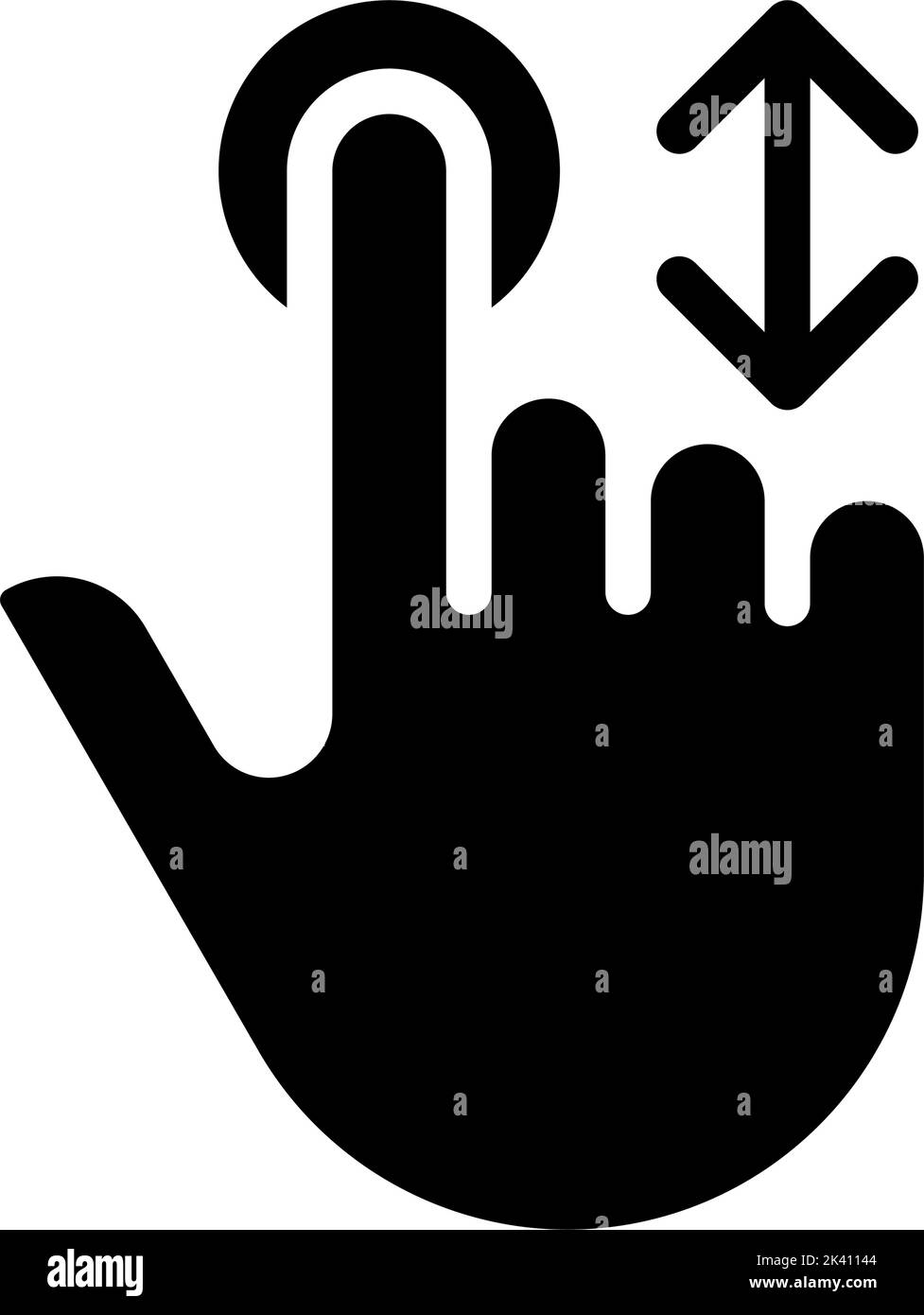 Scrolling vertically black glyph icon Stock Vector Image & Art - Alamy