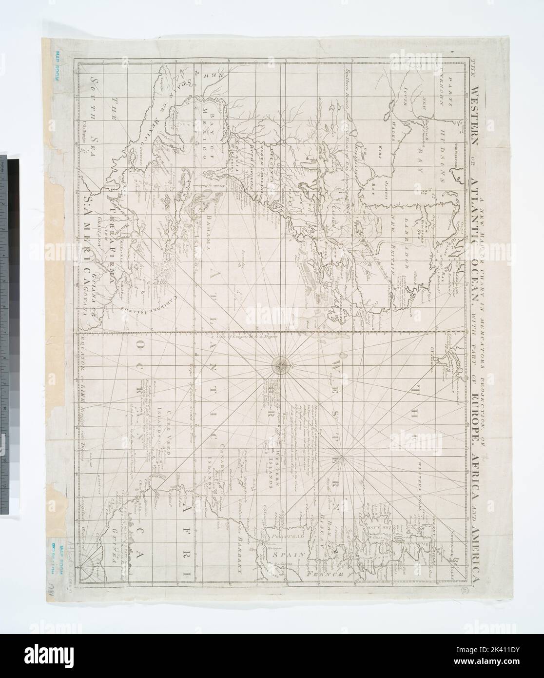 A new map or chart in Mercators projection of the Western or Atlantic ...