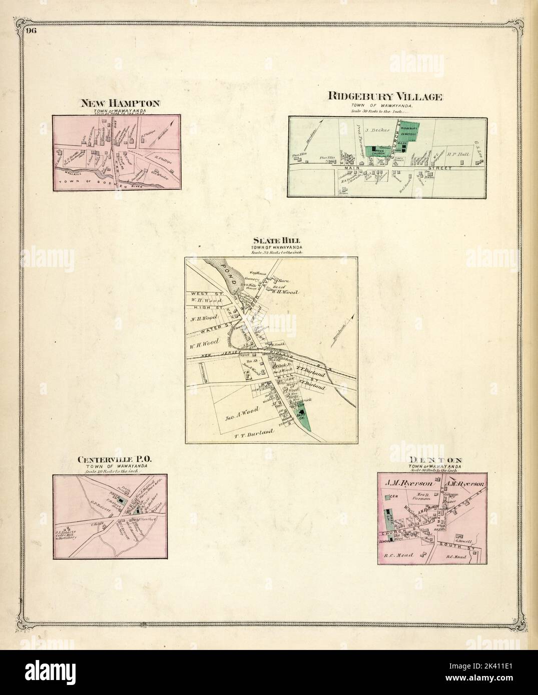 Map of new hampton hi-res stock photography and images - Alamy