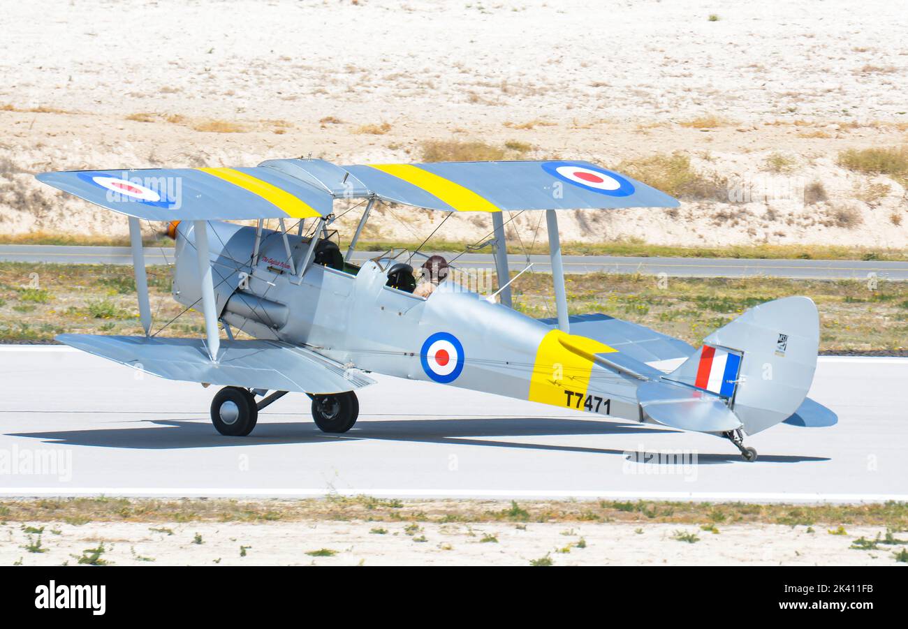 De Havilland DH-82 Tiger Moth, The English Patient At SHG Airshow Stock ...