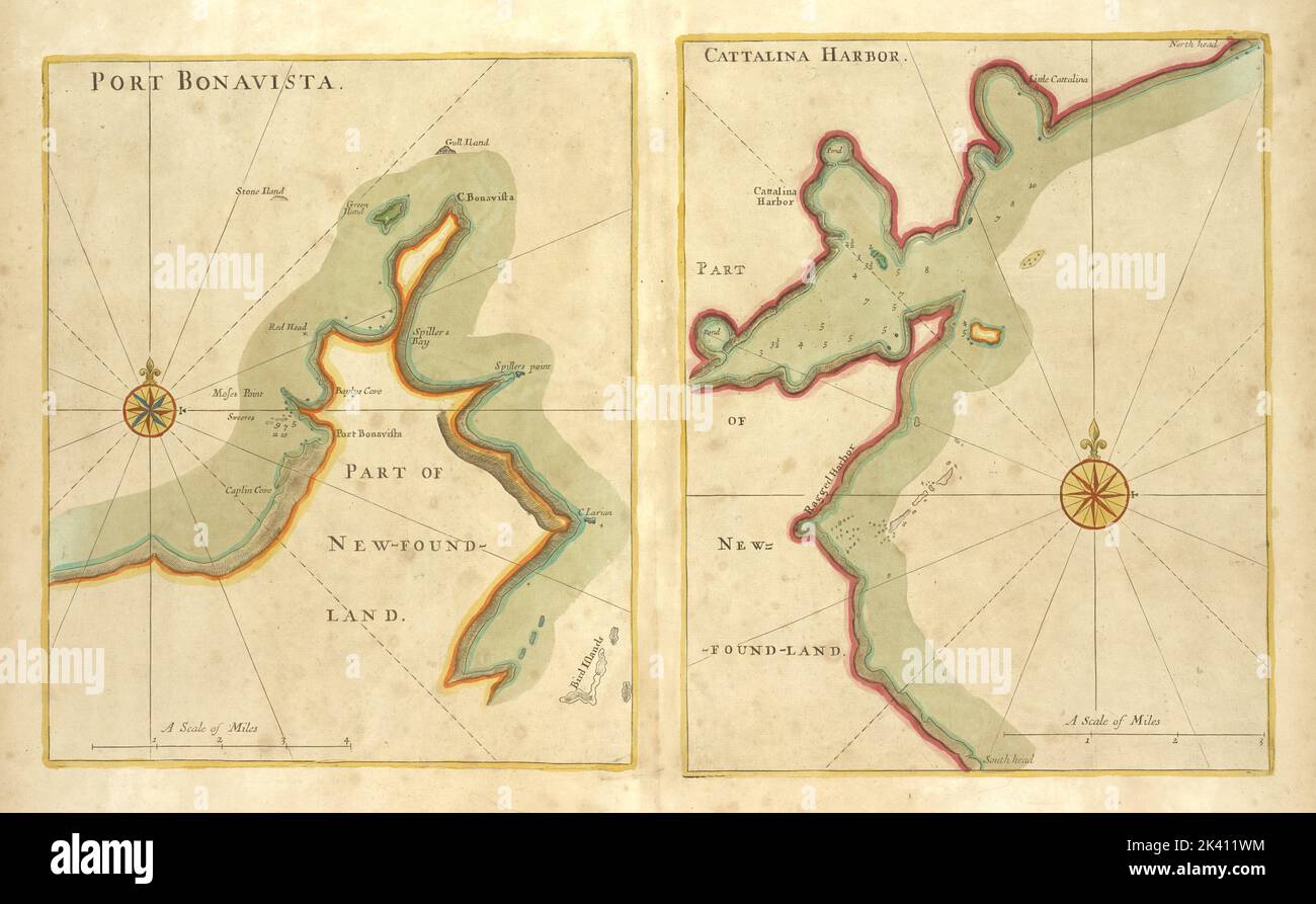 Map of new found land labrador hi-res stock photography and images - Alamy