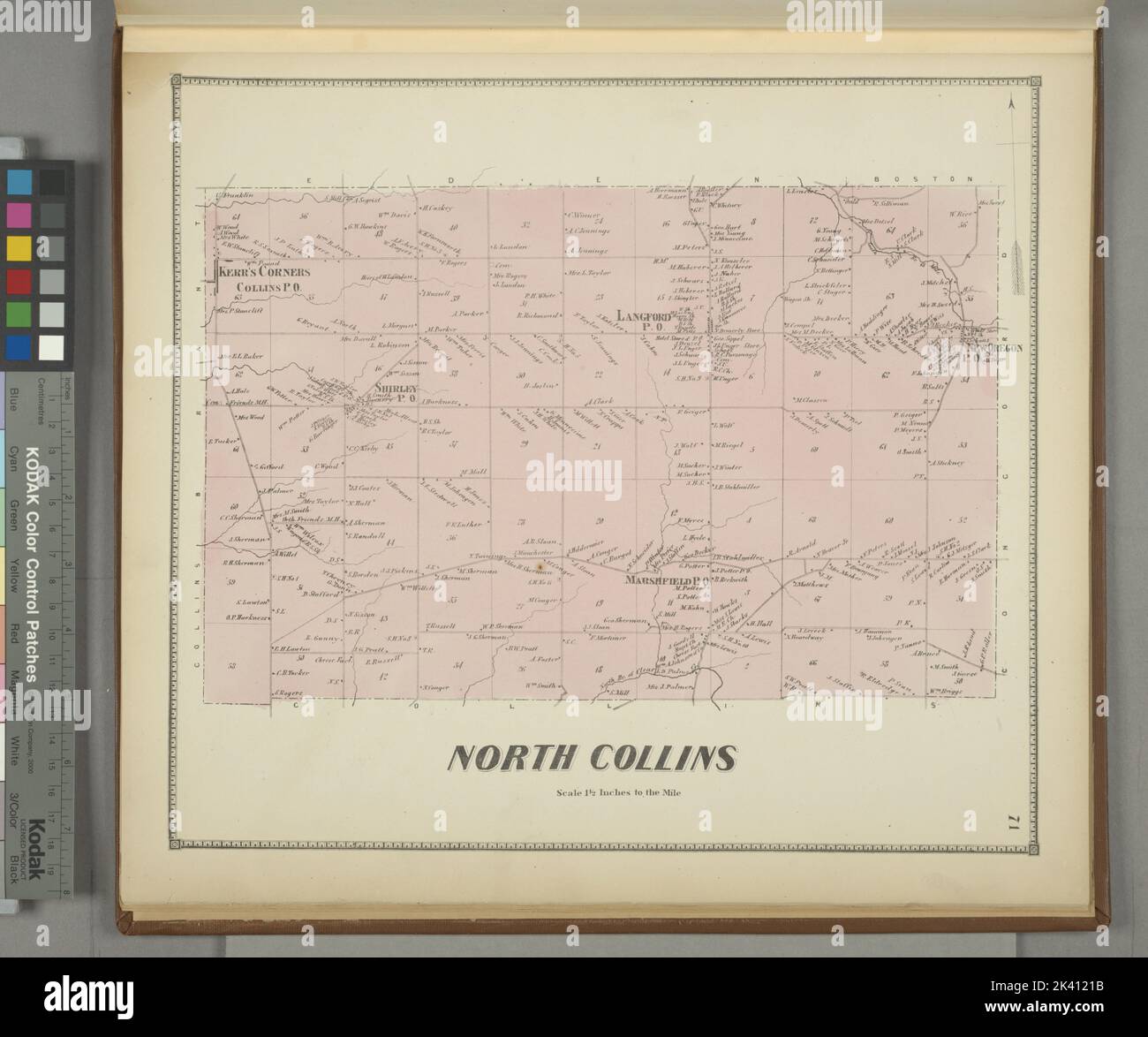 North Collins Township Cartographic. Atlases, Maps. 1866. Lionel Pincus ...