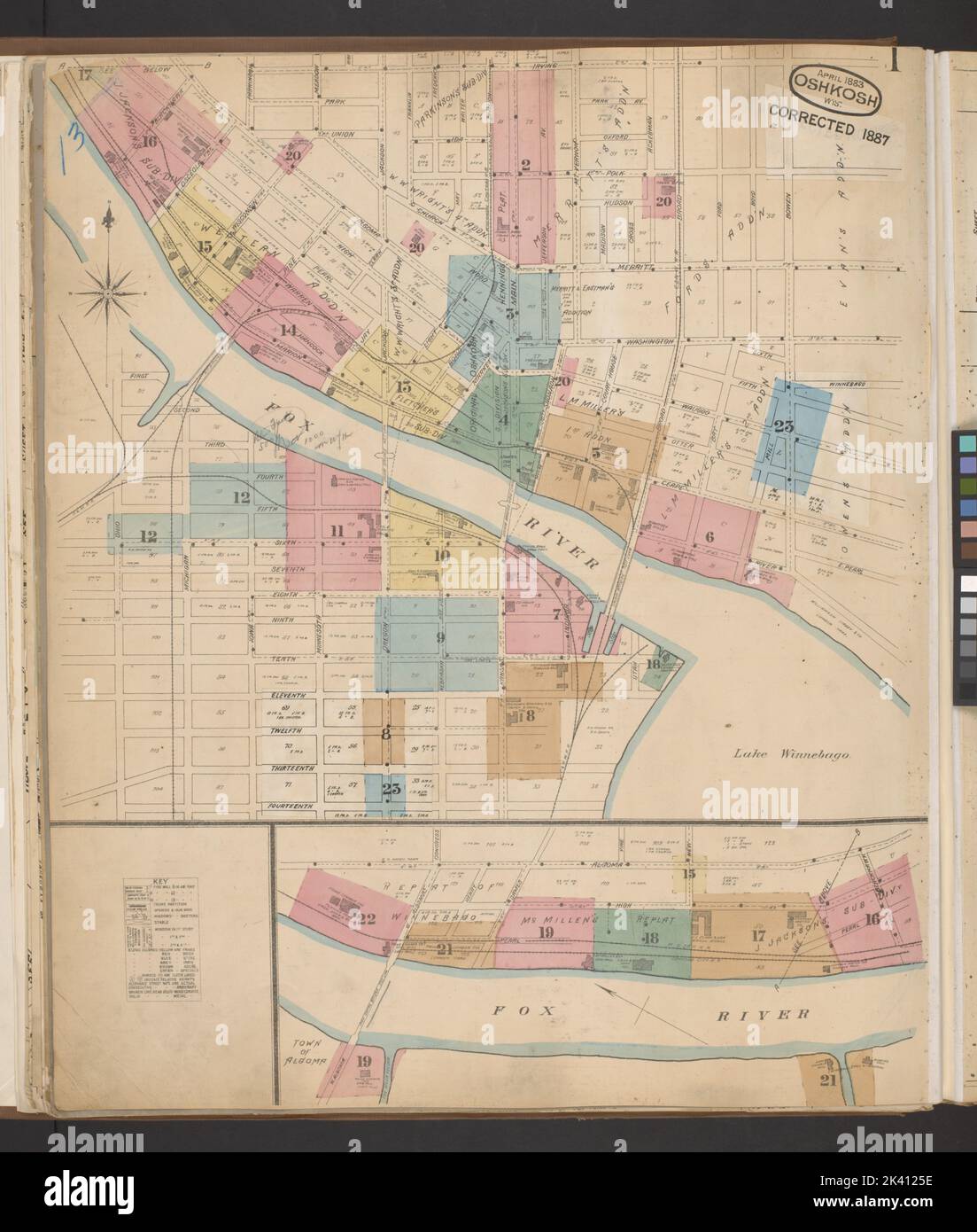 Oshkosh, Wisconsin ... : corrected November, 1885 ... Sanborn Map ...