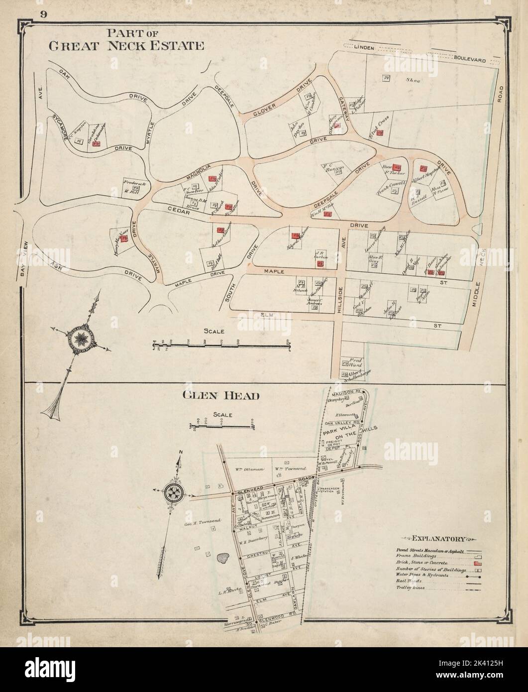 Part of Great Neck Estate; Glen Head Cartographic. Atlases, Maps. 1914 ...
