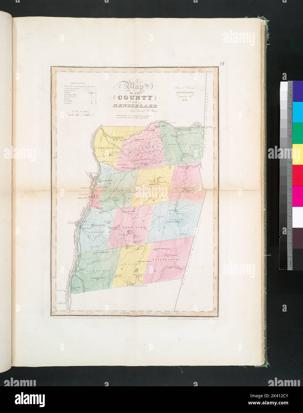 Rensselaer county map hi-res stock photography and images - Alamy