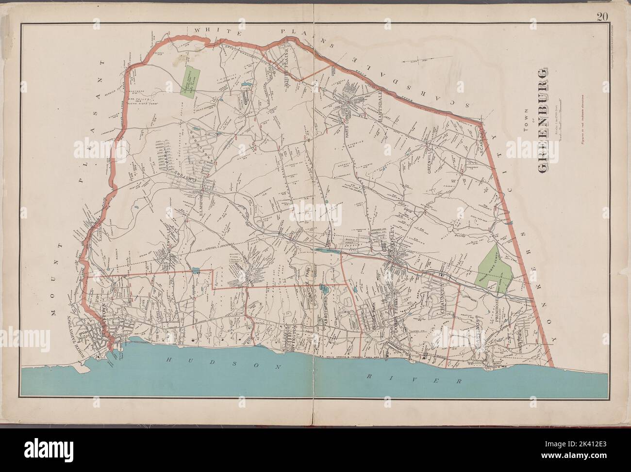 Westchester, Double Page Plate No. 20 Map of town of Greenburg ...