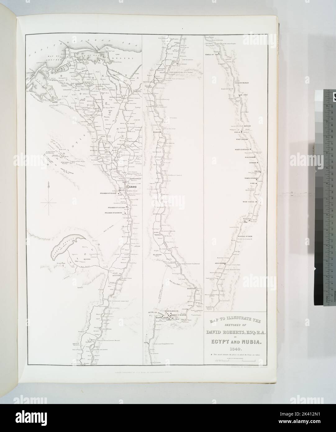 Map to illustrate the sketches of David Roberts, Esq.: R.A. in Egypt ...